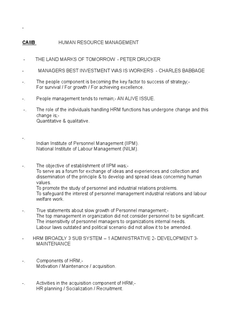 Caiib HRM | PDF | Human Resource Management | Performance Appraisal