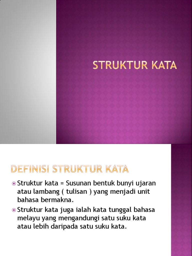 Struktur Kata | PDF
