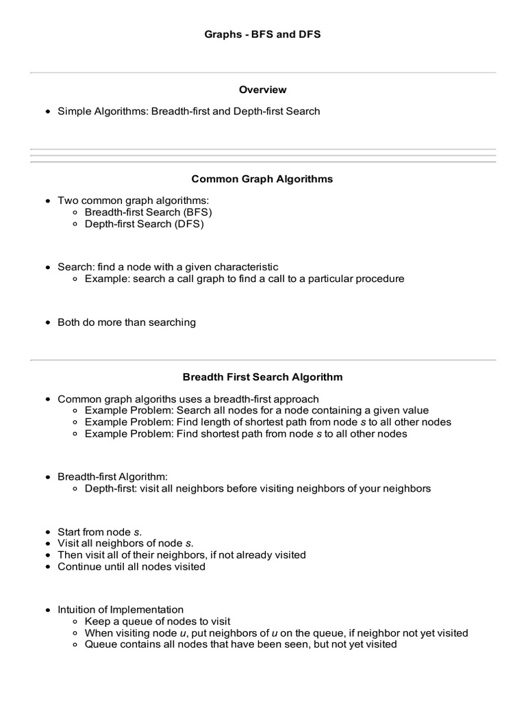 DFS and BFS Search Algorithm Explaned | PDF | Discrete Mathematics ... DFS and BFS Search Algorithm Explaned | PDF | Discrete Mathematics ...