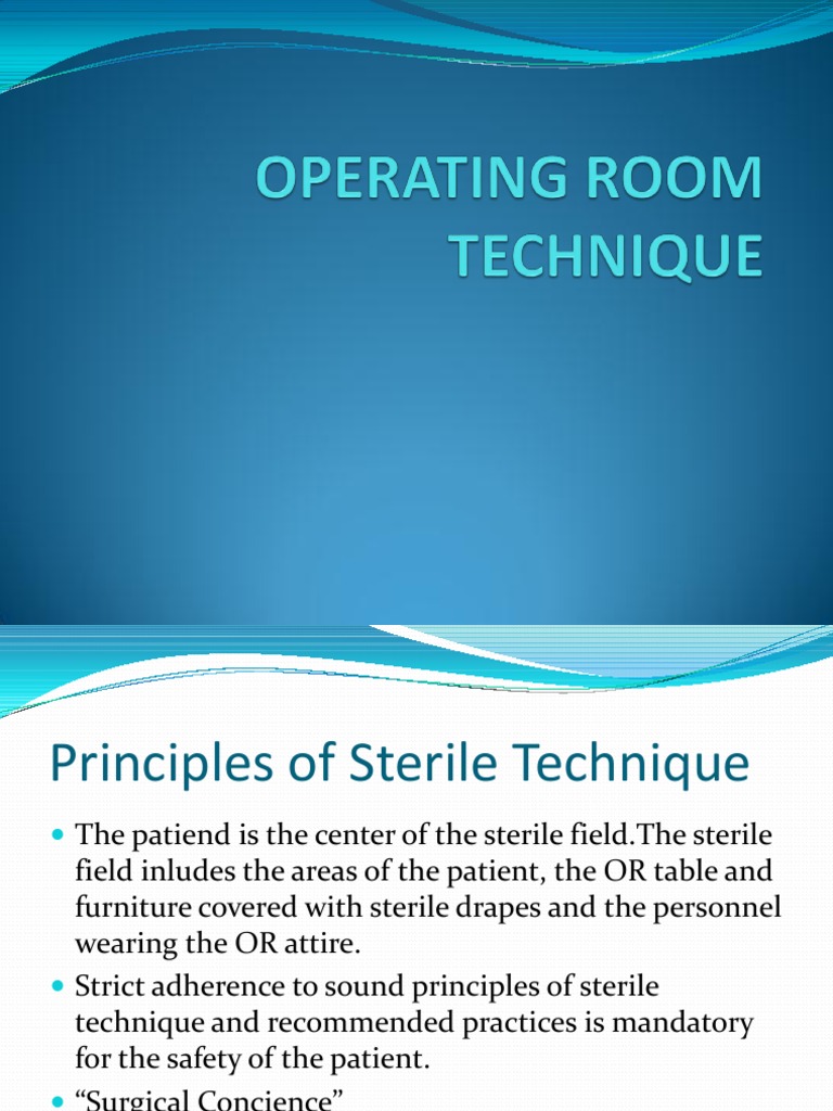 Operating Room Technique | PDF