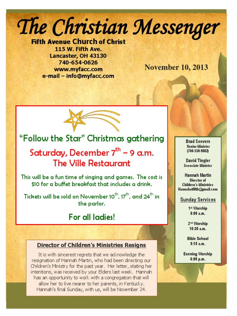 The Christian Messenger: "Follow The Star" Christmas Gathering | PDF ...