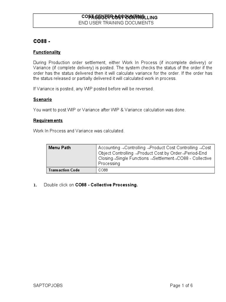 CO88 Collective Processing Guide | PDF