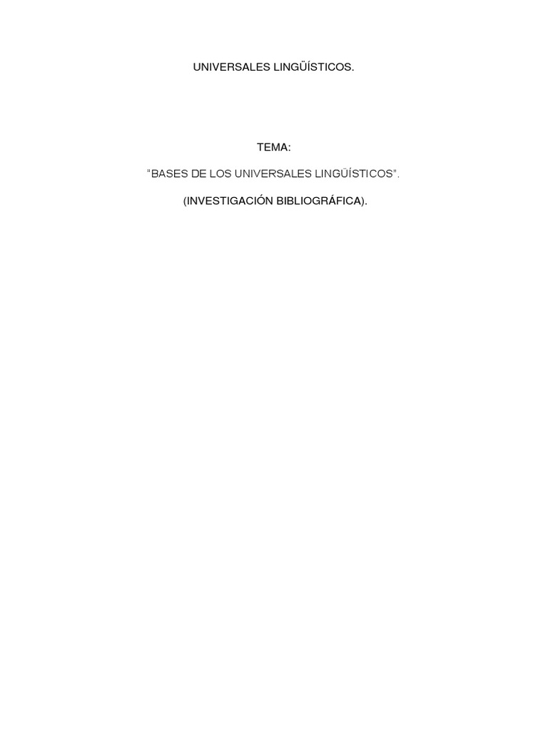 Bases de la Monogénesis Lingüística | PDF | Lingüística | Interacciones ...