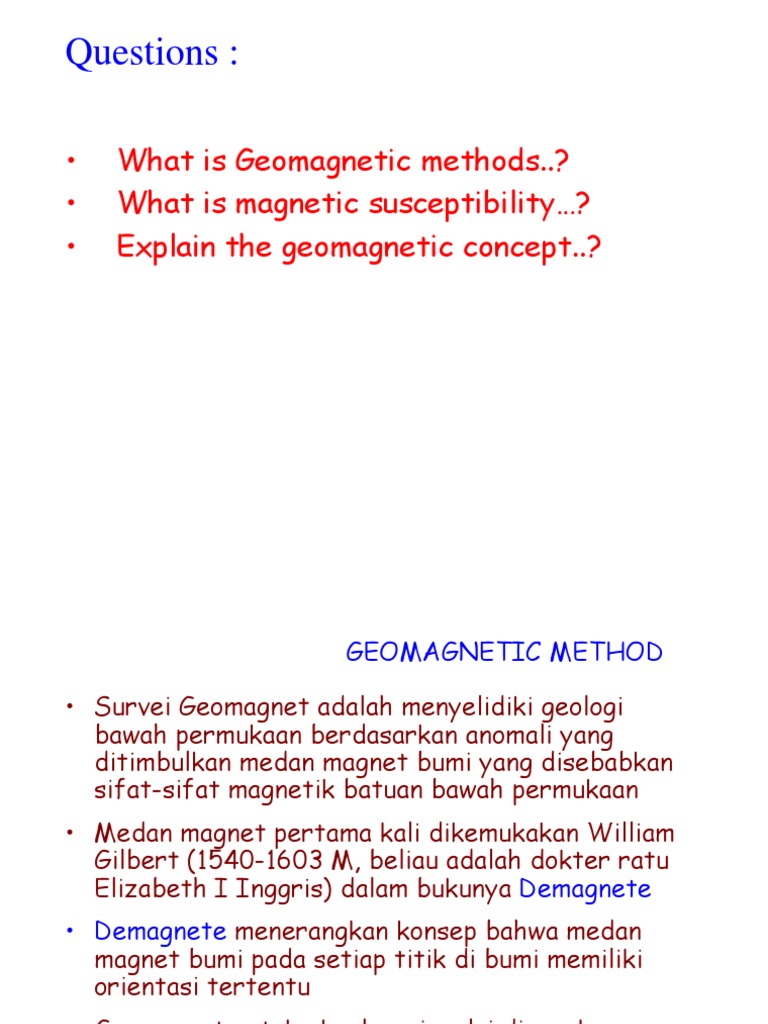 Metode Geomagnetik dan Sifat Magnetik Batuan | PDF | Sains & Matematika