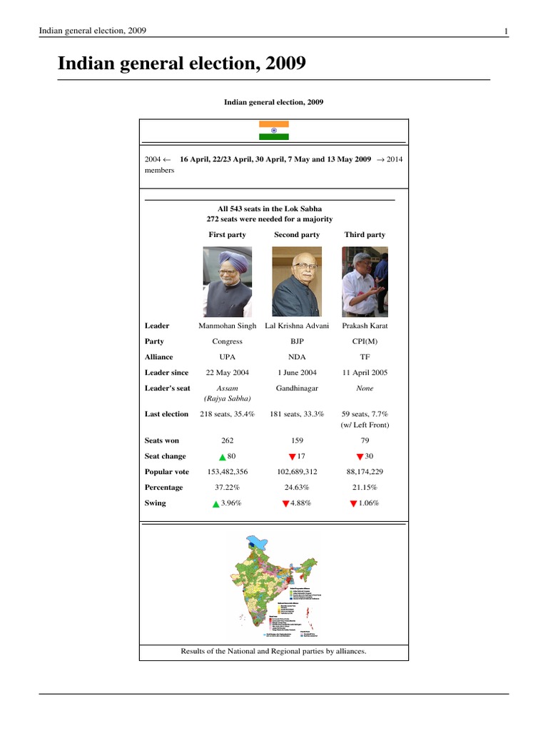 A Brief of Indian Election | PDF | Indian National Congress | Bharatiya ...