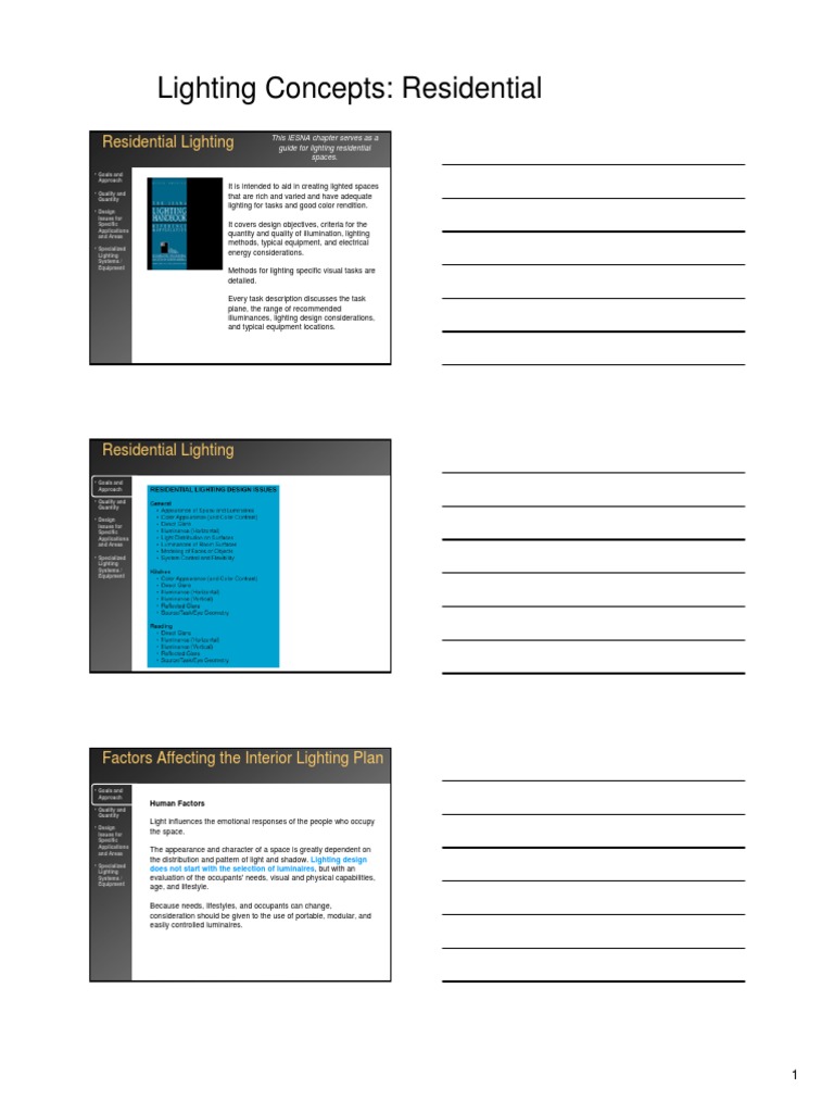Residential Lighting Design Guide | PDF | Lighting | Ultraviolet