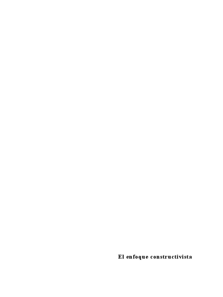 Enfoque Constructivista en Educación | PDF | Plan de estudios ...