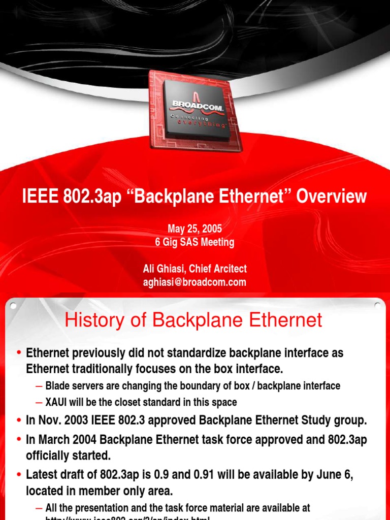 Overview of IEEE 802.3ap Backplane Ethernet | PDF | Ethernet ...