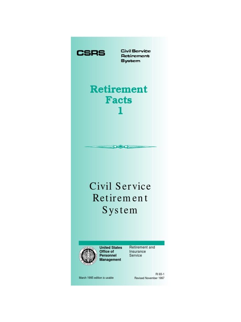 Retirement Facts 1: Civil Service Retirement System | PDF | Annuity ...