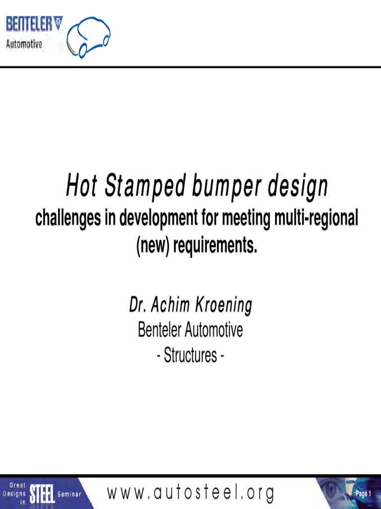 15 - Hot Stamped Bumper Design PDF | PDF | Vehicle Technology ...