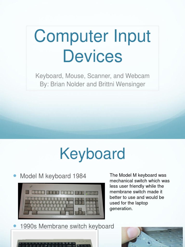 Evolution of Computer Input Devices | PDF
