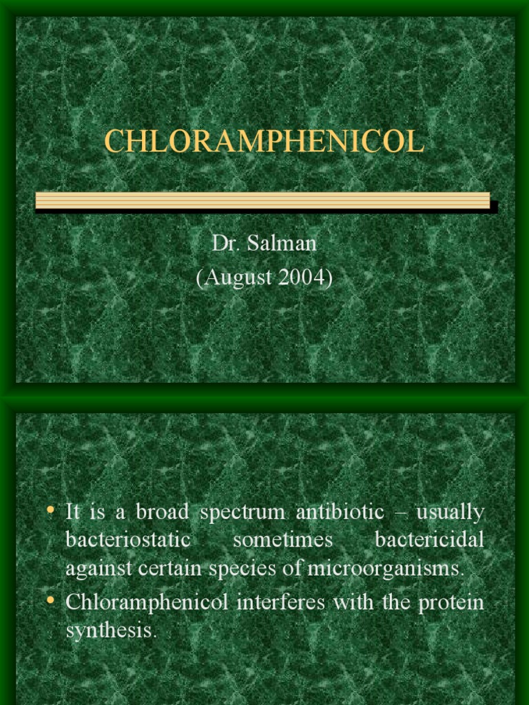 Chloramphenicol | Drugs | Clinical Medicine