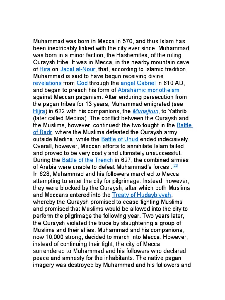 Mecca | PDF | Mecca | Muhammad