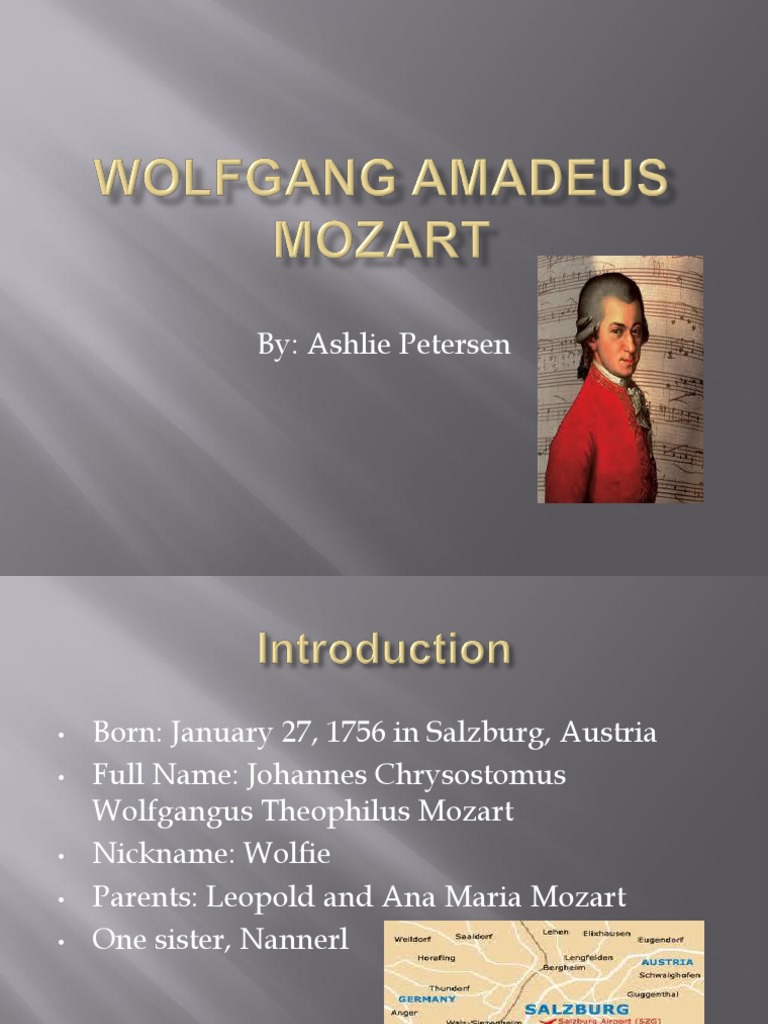 Mozart Powerpoint | PDF | Wolfgang Amadeus Mozart | Mozart Family
