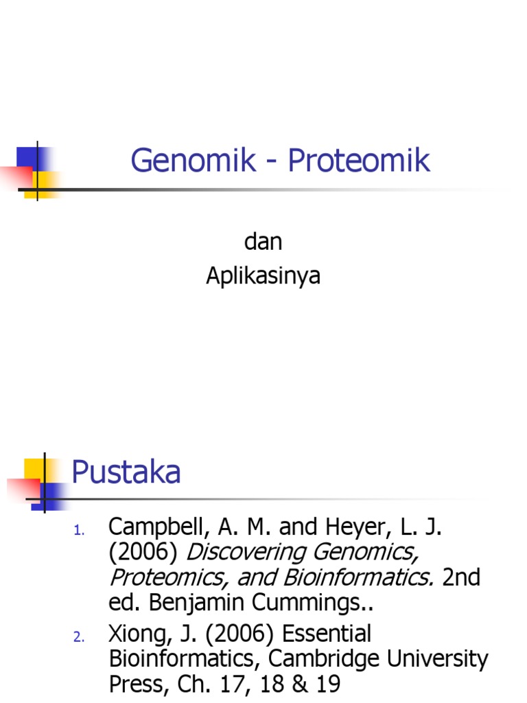 1 Genomik - Proteomik | PDF | Genomics | Whole Genome Sequencing