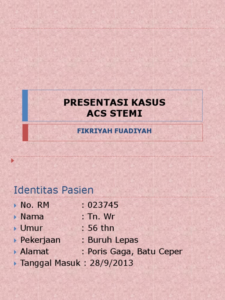 Presentasi Kasus Stemi | PDF