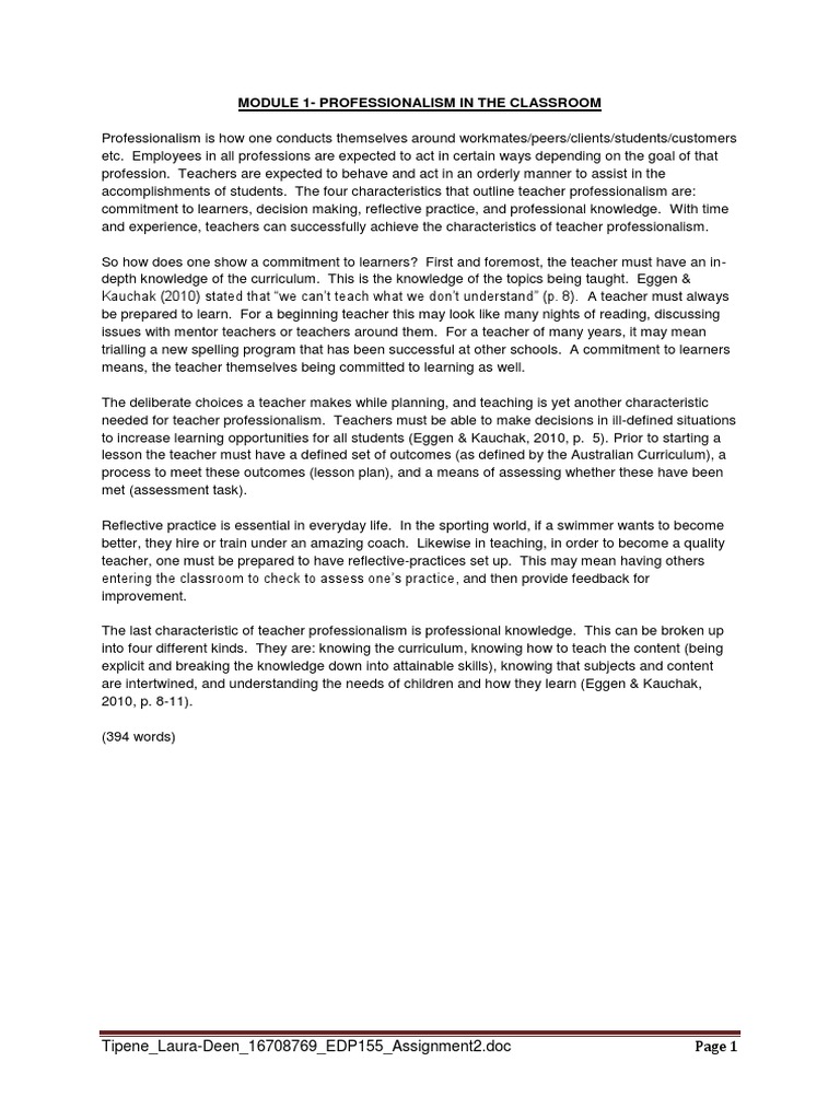 Teacher Professionalism and Classroom Management | PDF | Teachers | Memory