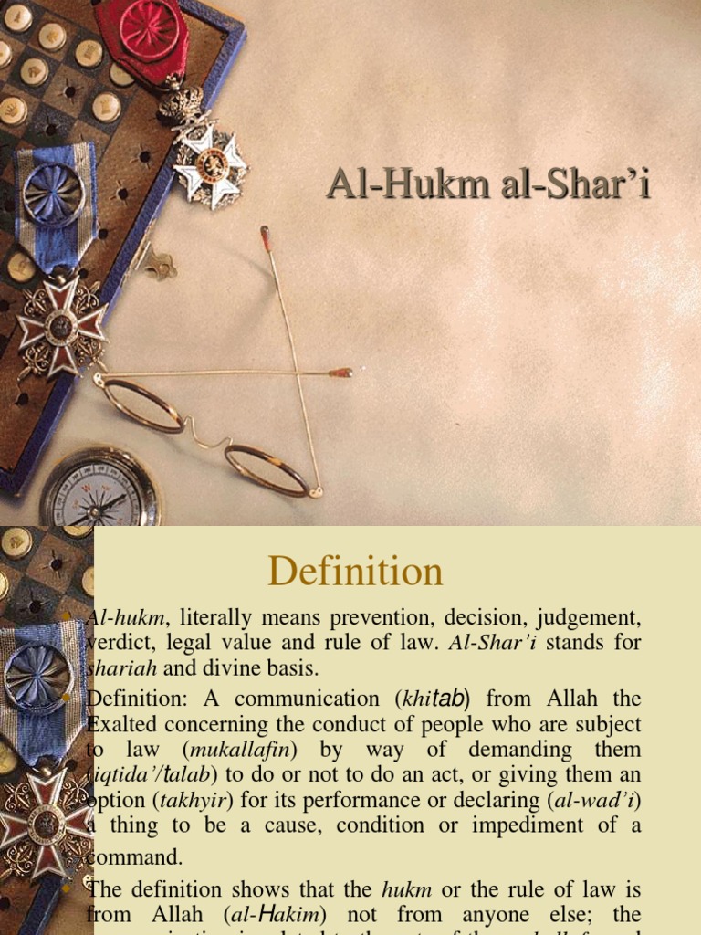 Hukm Shar'i.ppt | Sharia | Islamic Ethics