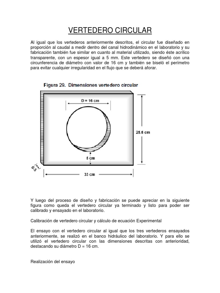 Vertedero Circular | PDF