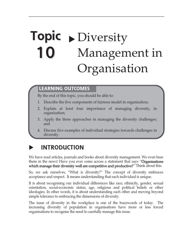 Strategies for Effective Diversity Management | PDF | Diversity ...