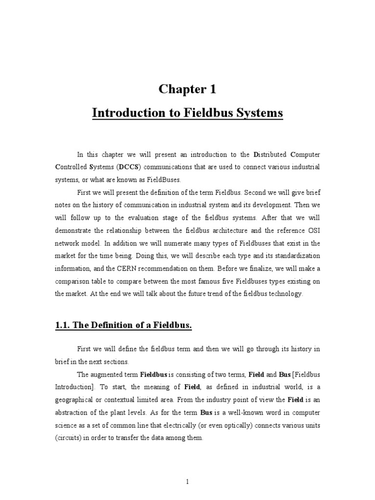 Introduction to Fieldbus Systems | PDF | Osi Model | Network Topology