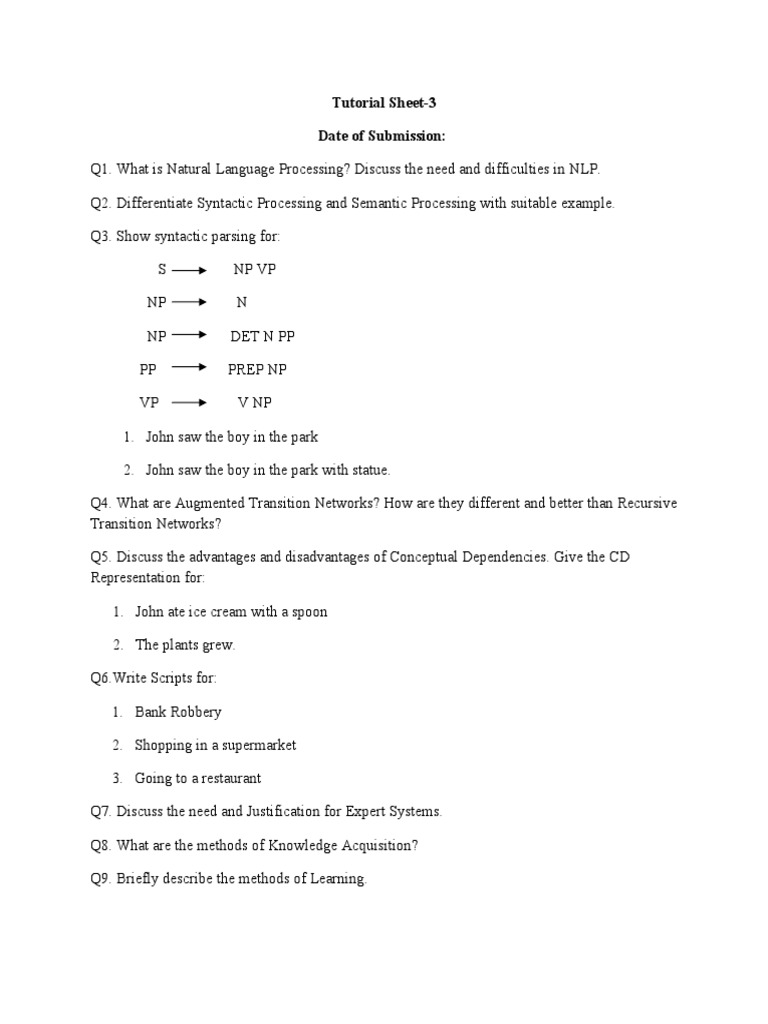 Natural Language Processing Tutorial Guide | PDF