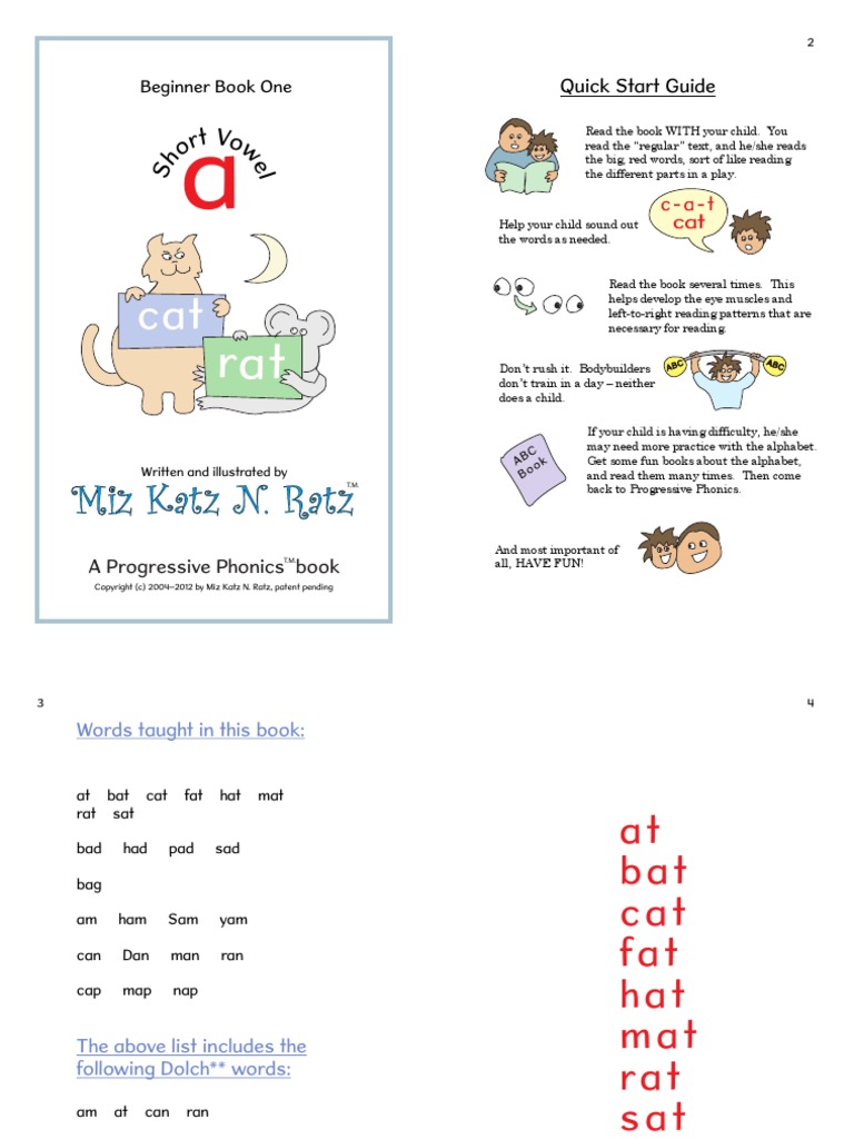 A Progressive Phonics Book - Miz Katz N. Ratz | PDF | Typefaces | Serif