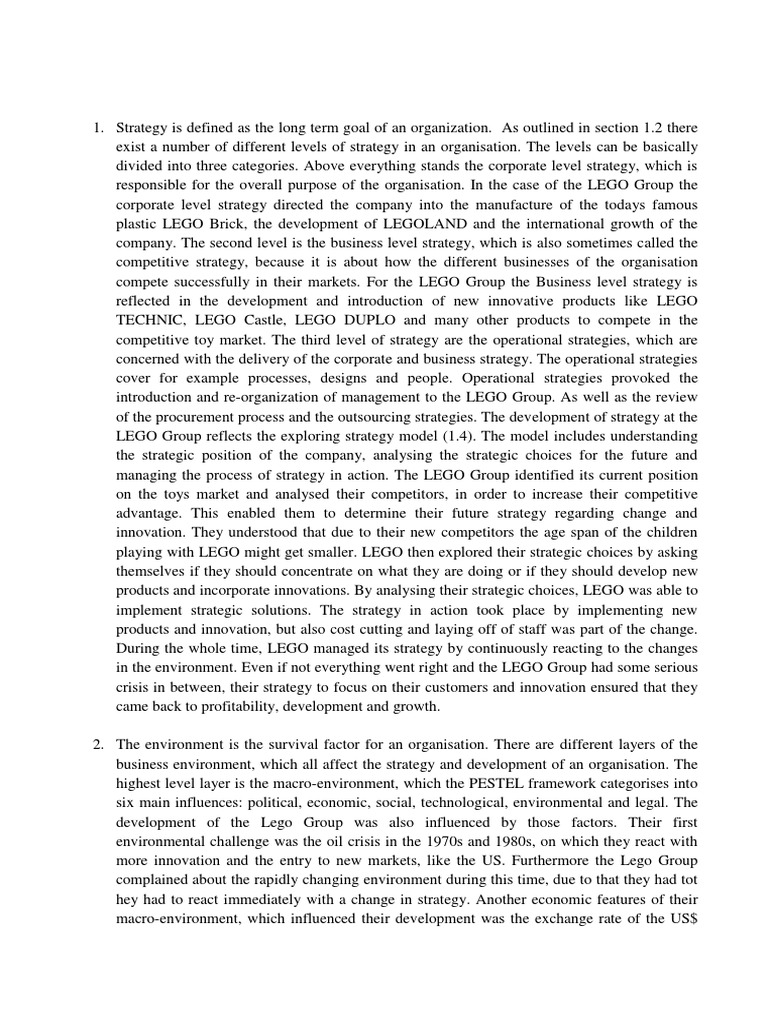 Lego | PDF | Strategic Management | Lego