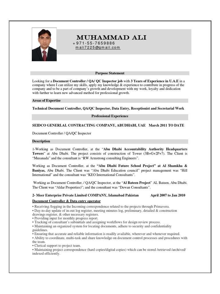 Muhammad Ali CV | PDF | Pakistan | Computing