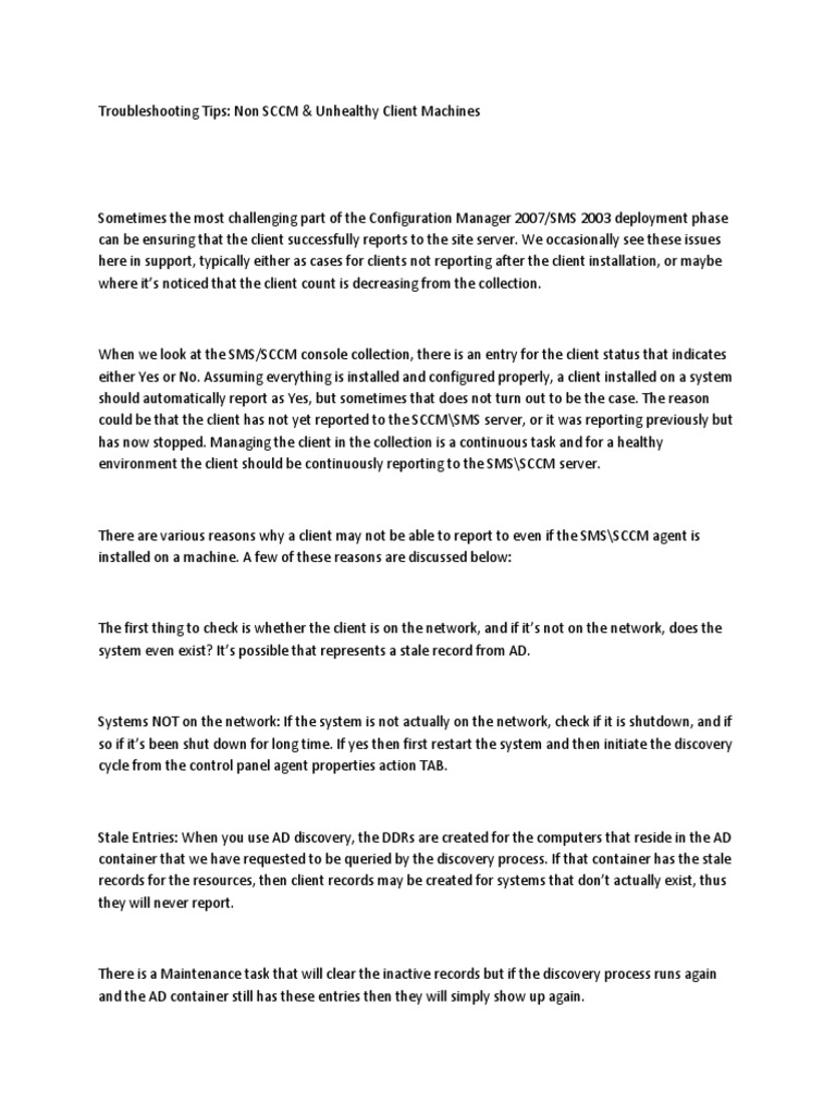 Troubleshooting Tips | PDF | Active Directory | Operating System Technology