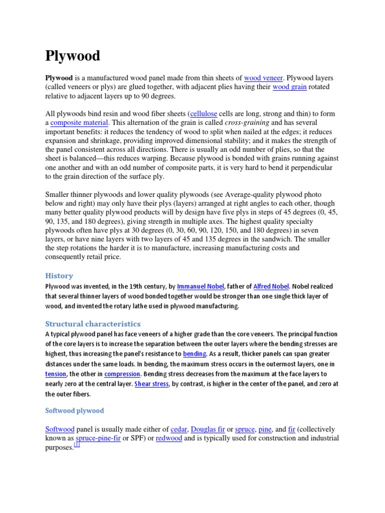 Plywood PDF | PDF | Plywood | Forest Products