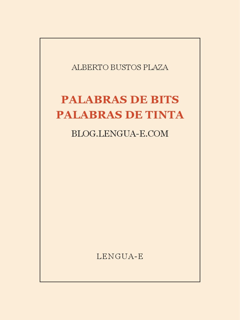 Palabras de Bits Palabras de Tinta | PDF | Comillas | Diccionario