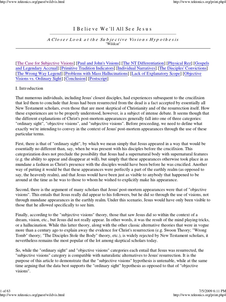 Hallucinations and The Risen Jesus | PDF | Resurrection Of Jesus | Acts ...