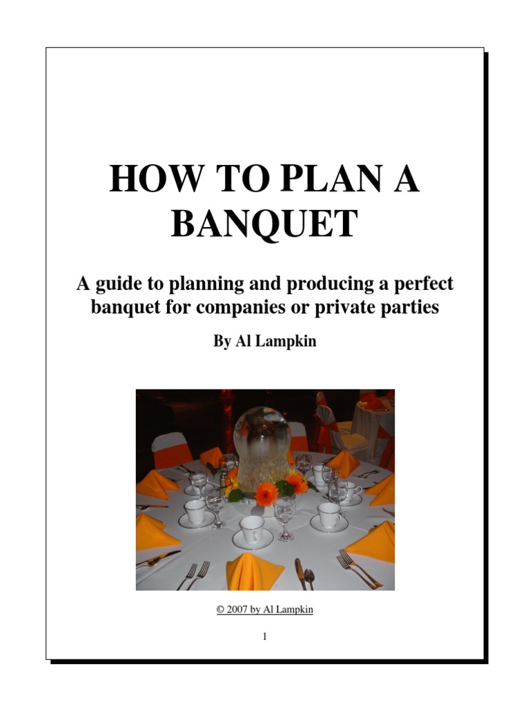 Banquet and Catering Plan and Managing Information | PDF | Drink ...
