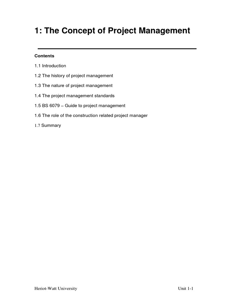 Unit 1 | PDF | Project Management | Project Manager