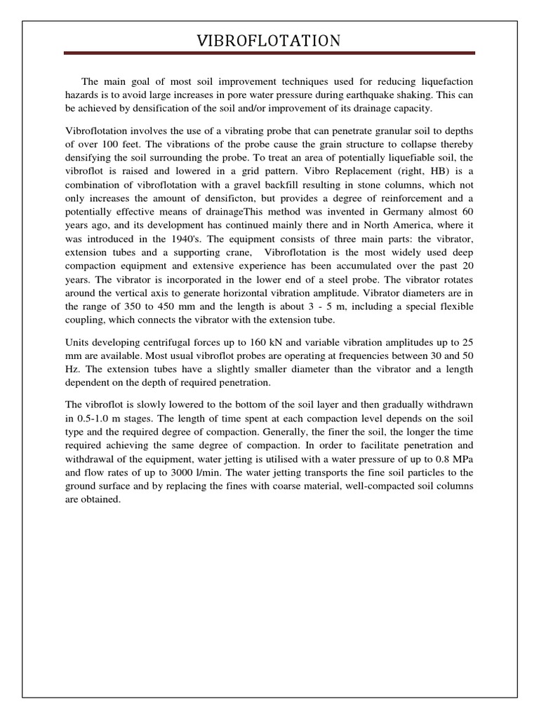 Vibroflotation | Download Free PDF | Soil | Nature