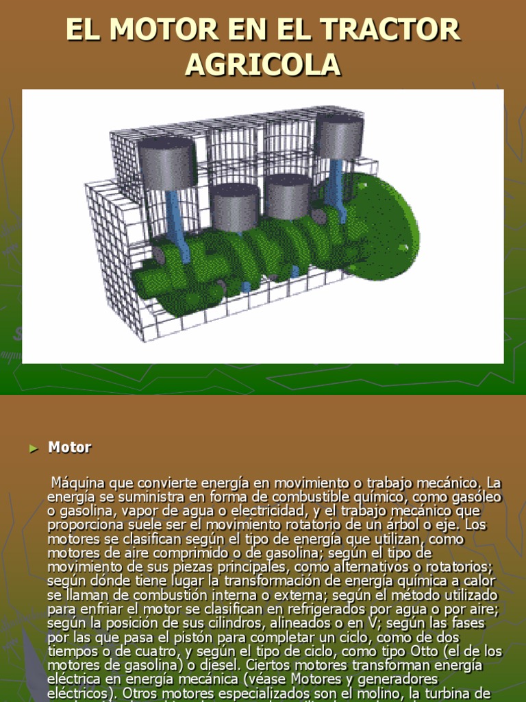 El Motor en El Tractor Agricola | PDF | Pistón | Motor de combustión ...
