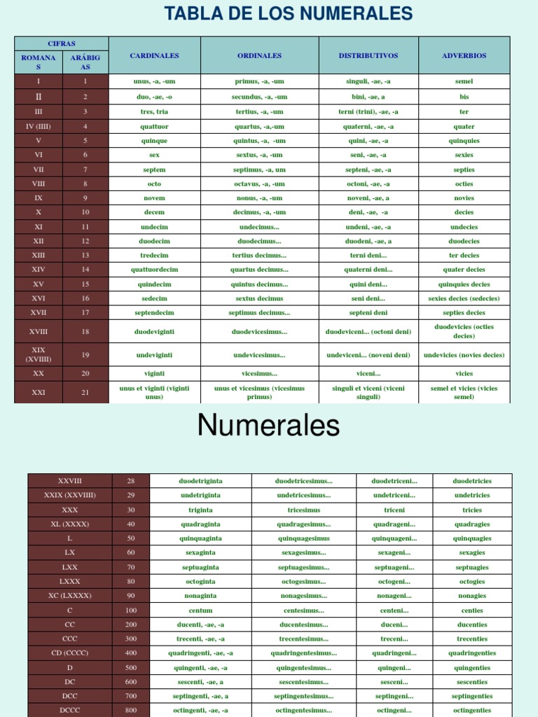 Los numerales cardinales.ppt | Reglas | Relaciones sintácticas