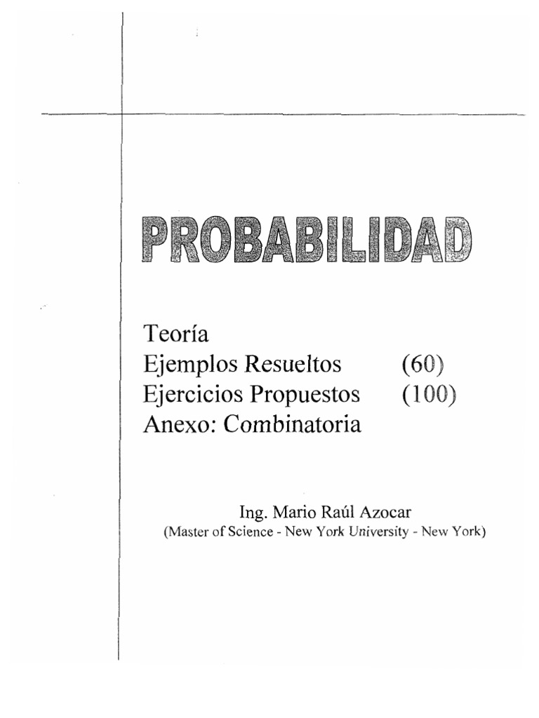 Probabilidad - Mario Raul Azocar | PDF