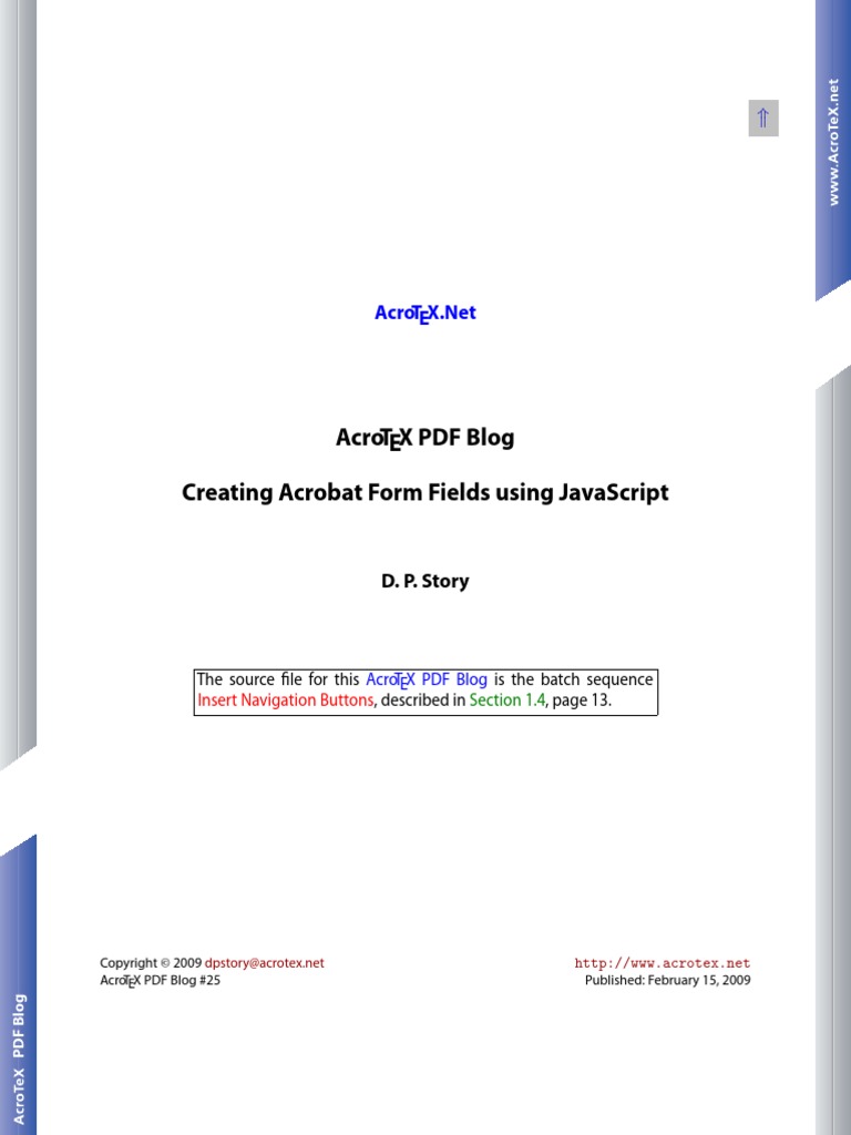 Creating Acrobat Form Fields Using JavaScript PDF | Download Free PDF ...