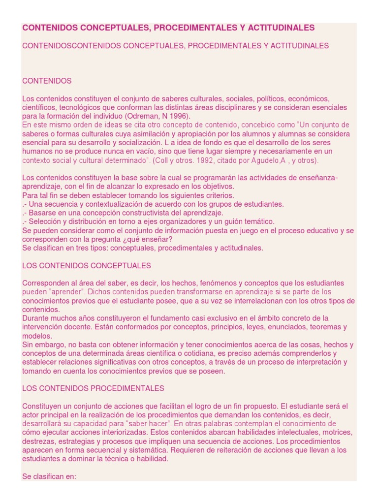 Contenidos Conceptuales Competencias | PDF | Actitud (psicología ...
