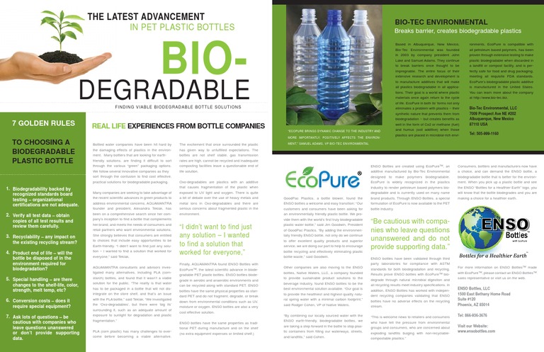 Biodegradable Plastic Bottles Case Study | PDF | Biodegradation | Plastic
