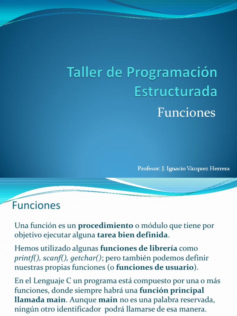 cc103 Funciones | PDF | Métodos y materiales de enseñanza