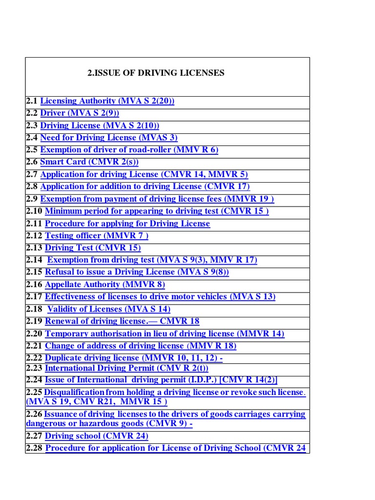 Issue of Driving Licenses PDF | PDF