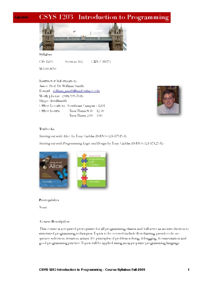 Csys 1203 Introduction To Programming Pdf Academic Dishonesty Syllabus 