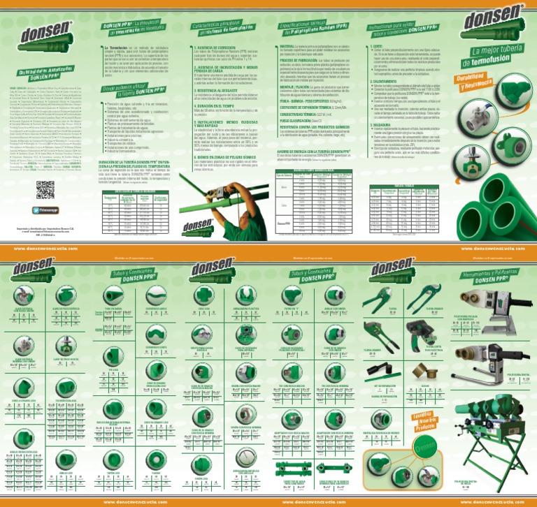 Brochure Donsen Ppr | Tubería (transporte de fluidos) | Materiales