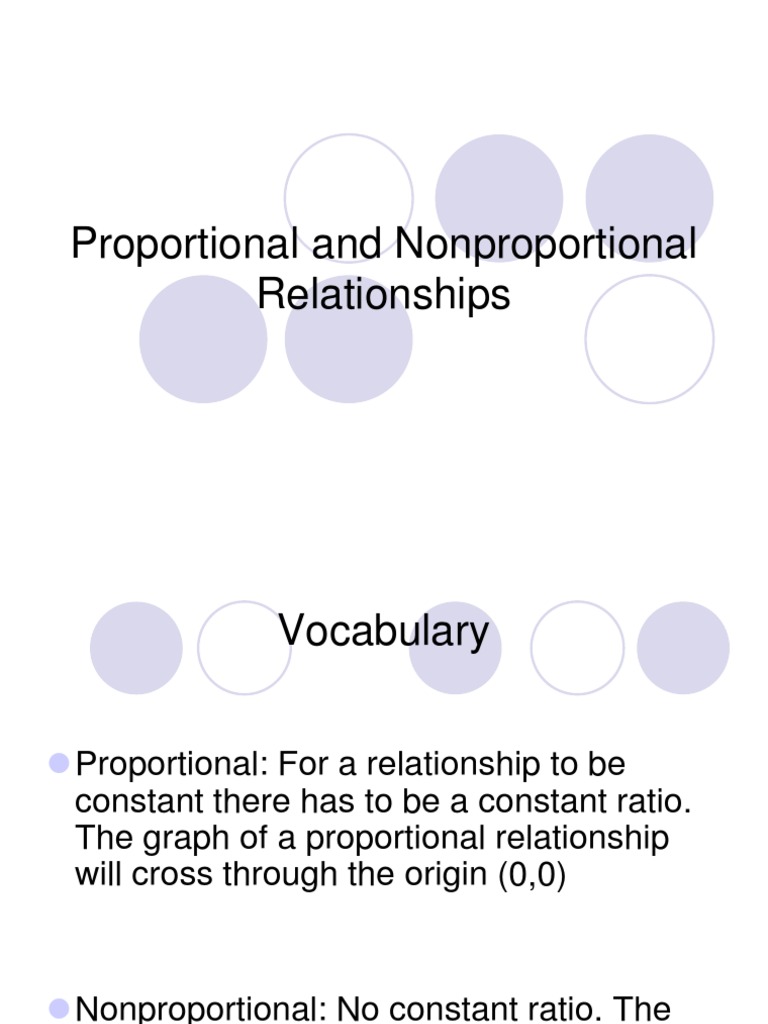 Proportional vs Nonproportional Relationships | PDF | Cooking, Food & Wine