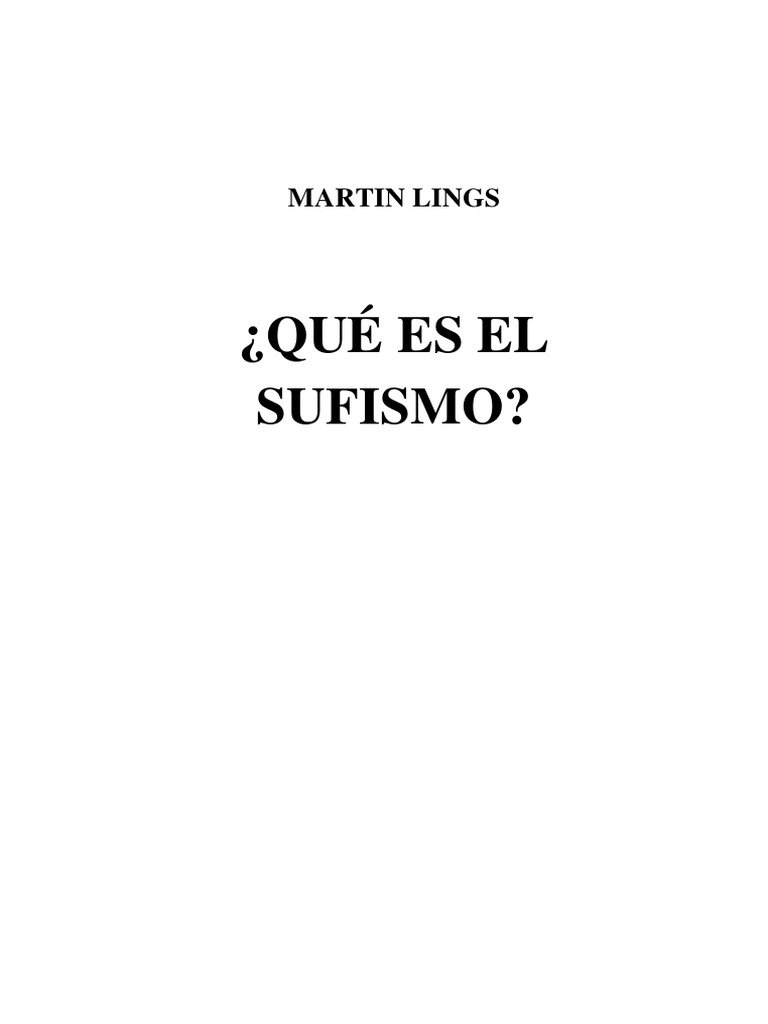 Introducción al Sufismo de Martin Lings | PDF | El sufismo | Misticismo
