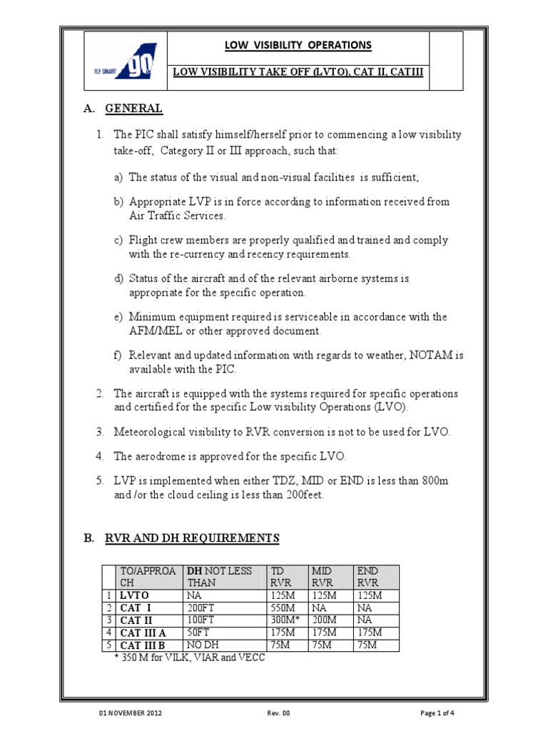 Low Visibility Operations Guidelines | PDF | Takeoff | Air Traffic Control