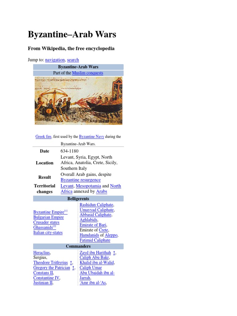 Arab-Byzantine Wars | PDF | Byzantine Empire | Crusades